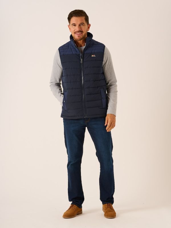 Coley Gilet in Navy | Quilted Men’s Gilet | Quba & Co