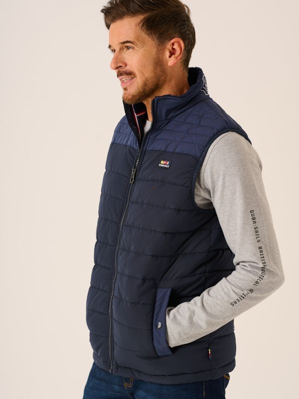 Coley Gilet in Navy | Quilted Men’s Gilet | Quba & Co