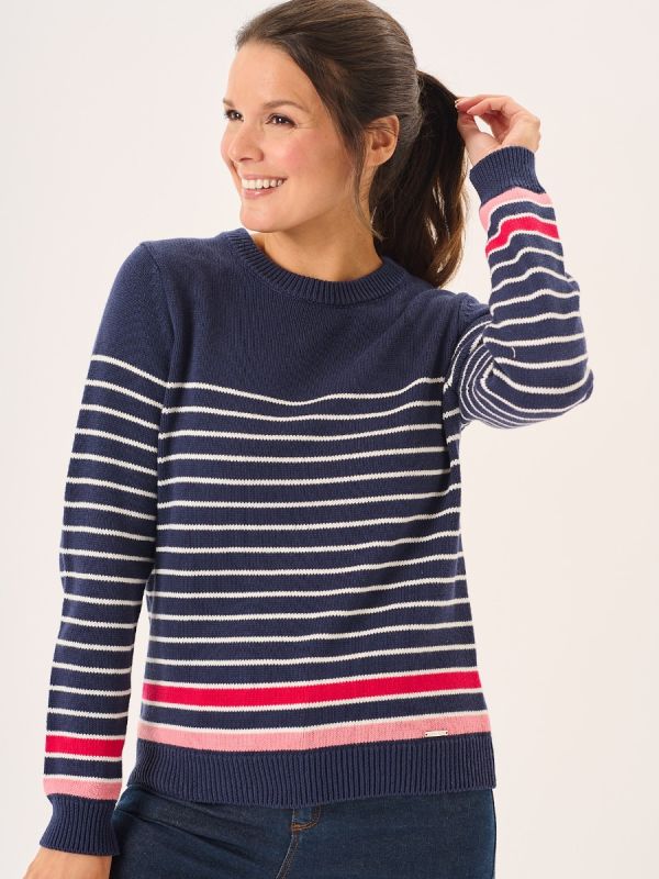 Navy Breton Striped Jumper - Darla