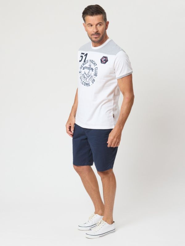 Delano X-Series Graphic T-Shirt In White | Tee & Shirt | Quba & Co