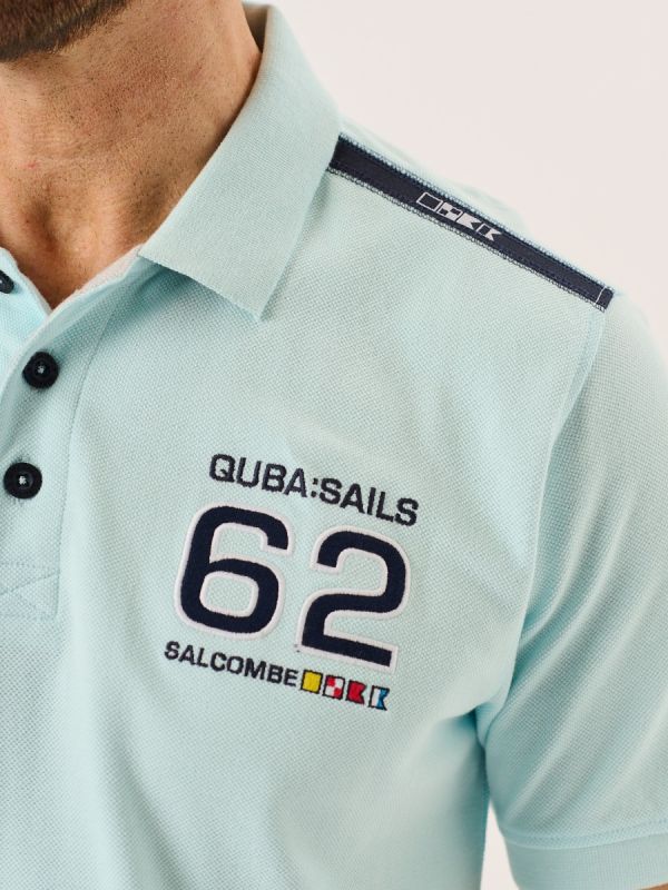 Spray Blue Quba Sails X-Series Polo Shirt - Masters