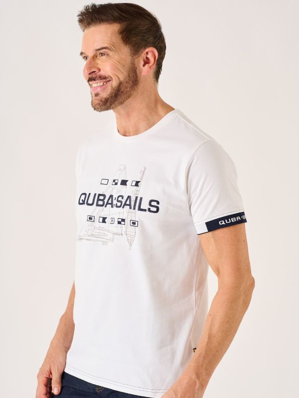 White X-Series Quba Sails Nautical Print T-Shirt - Naylor