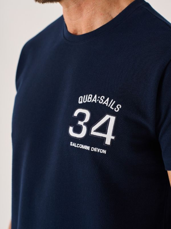 Dark Navy X-Series Pique Quba Sails T-Shirt - Lawton