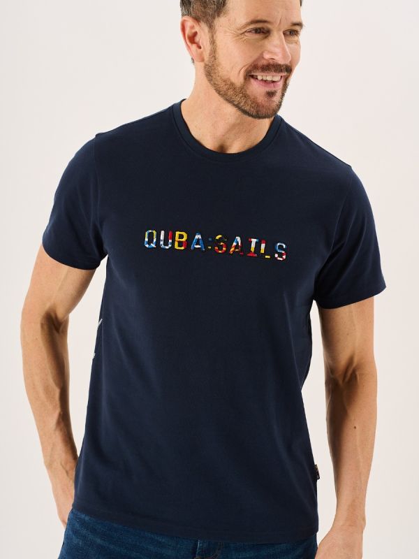 Men's Dark Navy Quba Sails Logo X-Series T-Shirt - Orlan