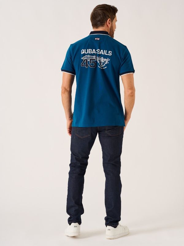 Dark Teal Quba Sails X- Series Polo Shirt - Pico