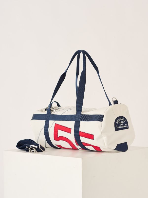 White And Red Small Barrel Bag Reef