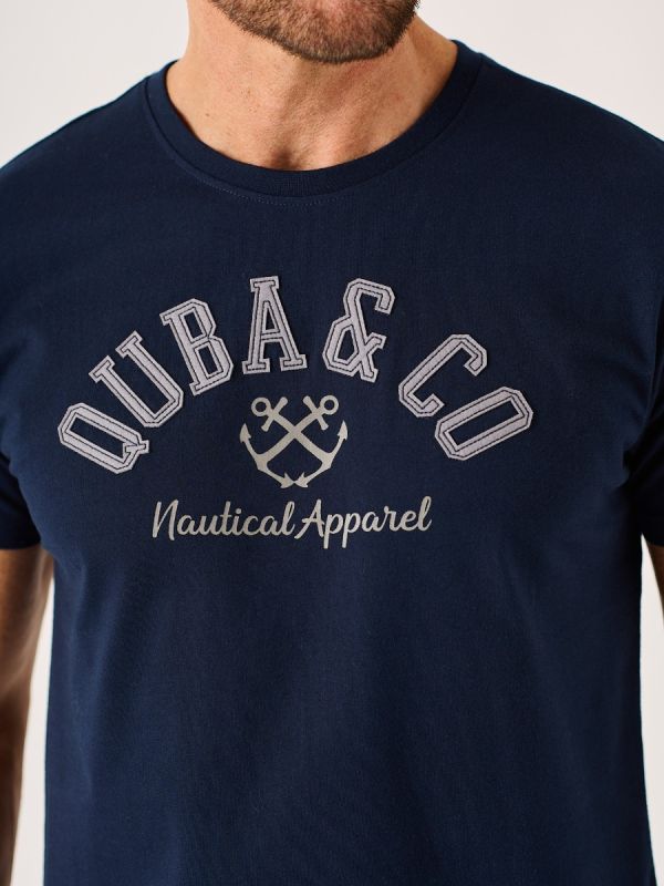 Dark Navy Quba And Co Lifestyle Nautical T-Shirt