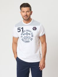 Delano X-Series Graphic T-Shirt In White | Tee & Shirt | Quba & Co