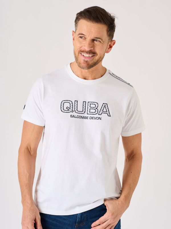 Summer T-shirt White Quba Logo X-Series Top - Quinley